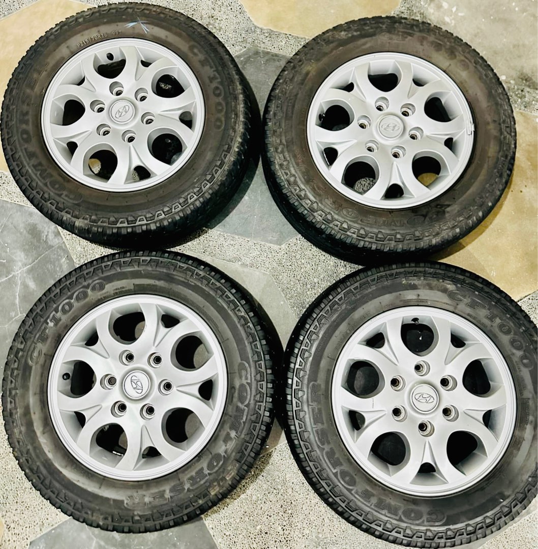 GRAND STAREX STOCK MAGS R16 with Tires, Car Parts & Accessories, Mags ...