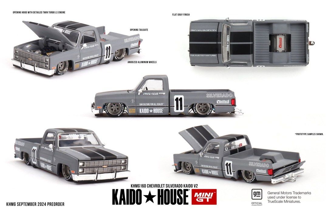 Kaido House x MINI GT 158 GTR R34 160 Silverado 162 BMW M3 E30 MINIGT ...