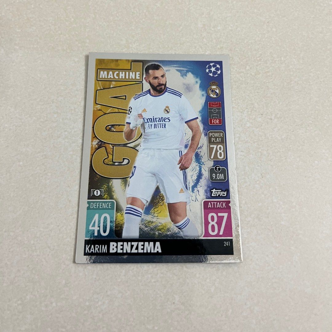 Karim Benzema Real Madrid 2021/22 Topps Match Attax Goal Machine Card ...