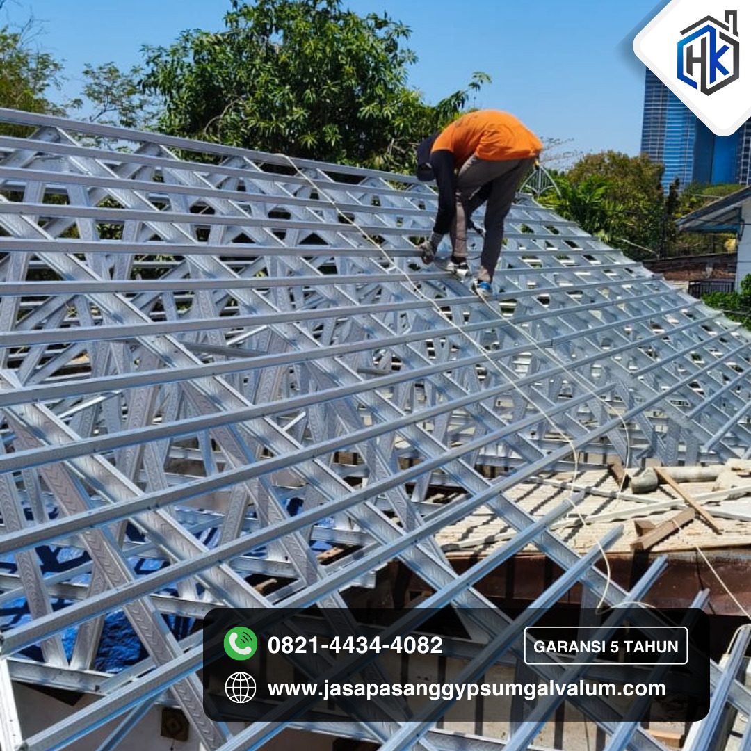 Konstruksi Atap Baja Ringan Gudang Mojokerto, Jasa, Jasa Servis Rumah ...