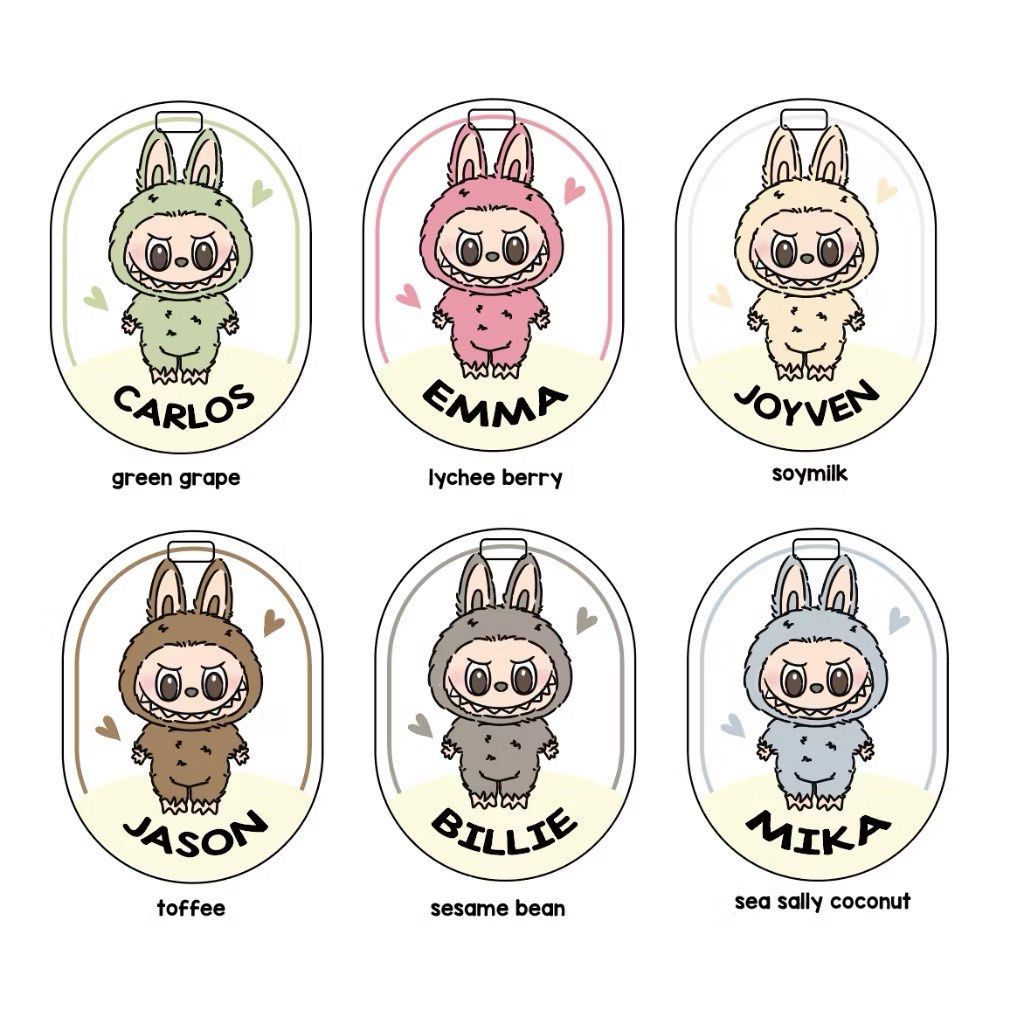 LABUBU The MONSTER Custom BAG NAME TAG ACRYLIC Stationary, Hobbies ...