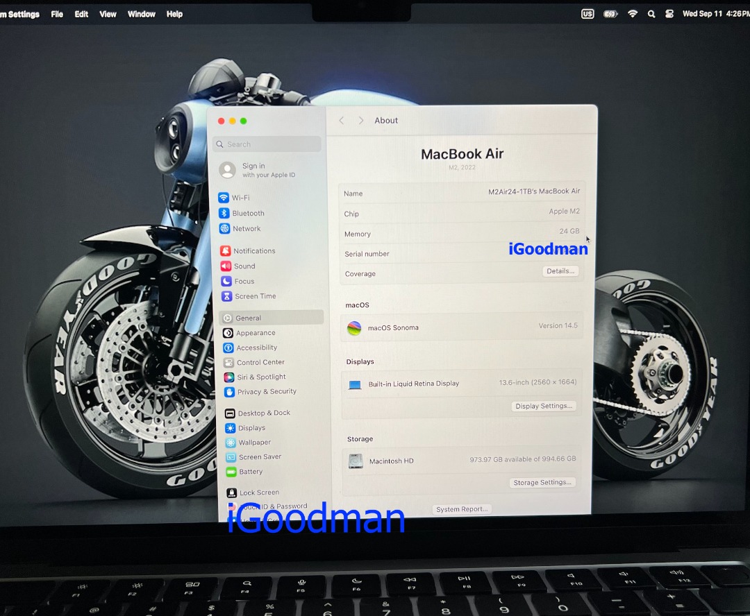 Max spec 24GB Ram 1TB ssd M2 Macbook Air, Liquid Retina XDR Display ...