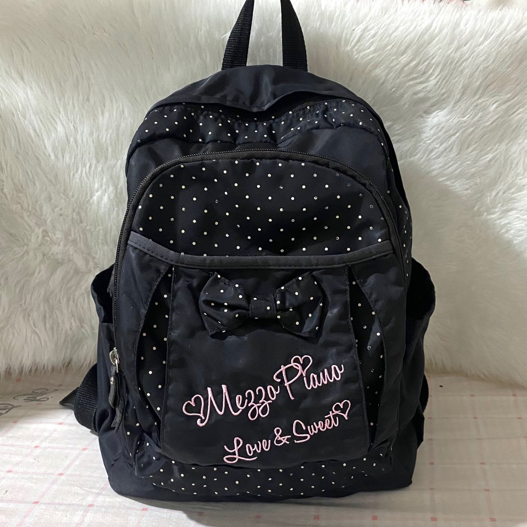 Mezzo Piano Love And Sweet Black Backpack / coquette / japan bag / y2k ...