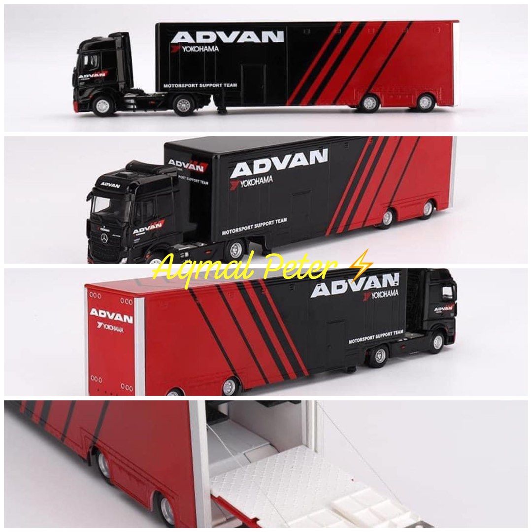 Mini GT MGT00741 Mercedes-Benz Actros w/ Racing Transporter “ADVAN ...