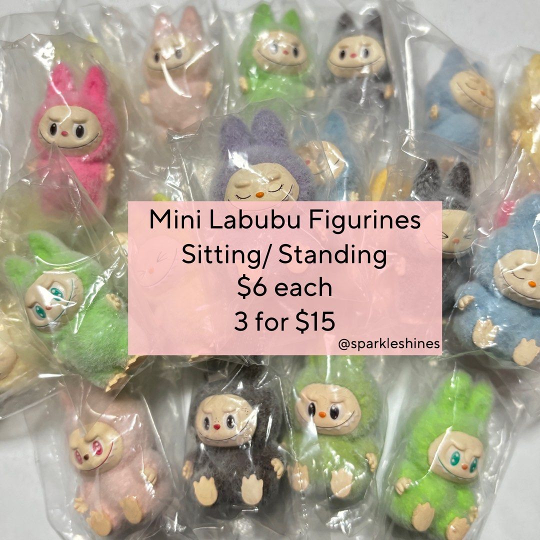 Mini Labubu (Sitting/ Standing), Hobbies & Toys, Toys & Games on Carousell