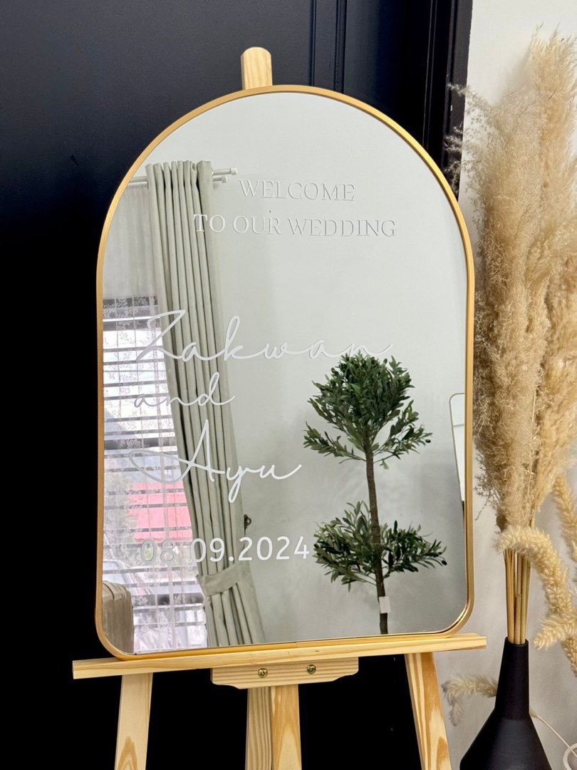 MIRROR BOARD / WEDDING BOARD, Furniture & Home Living, Home Decor ...