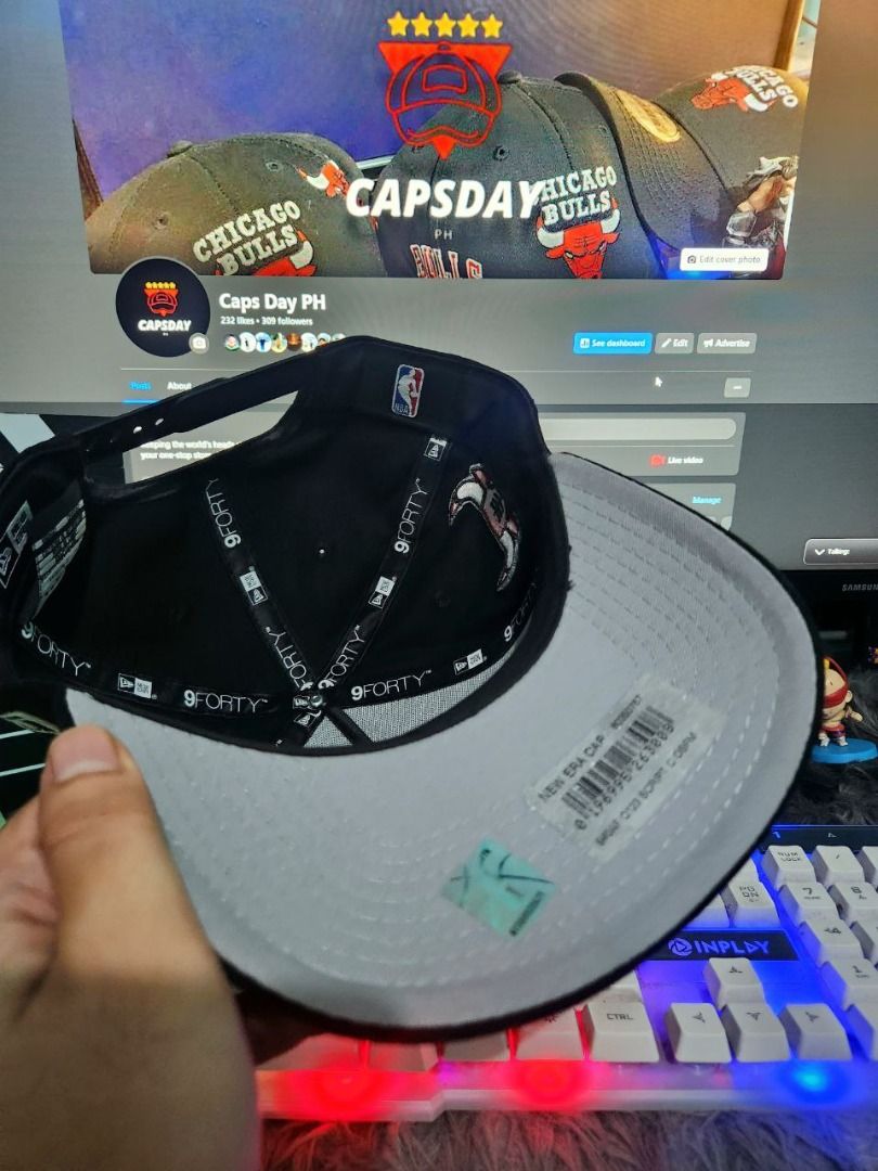 New Era Chicago Bulls NBA Script 9Forty A-Frame Black Snapback Cap, Men ...