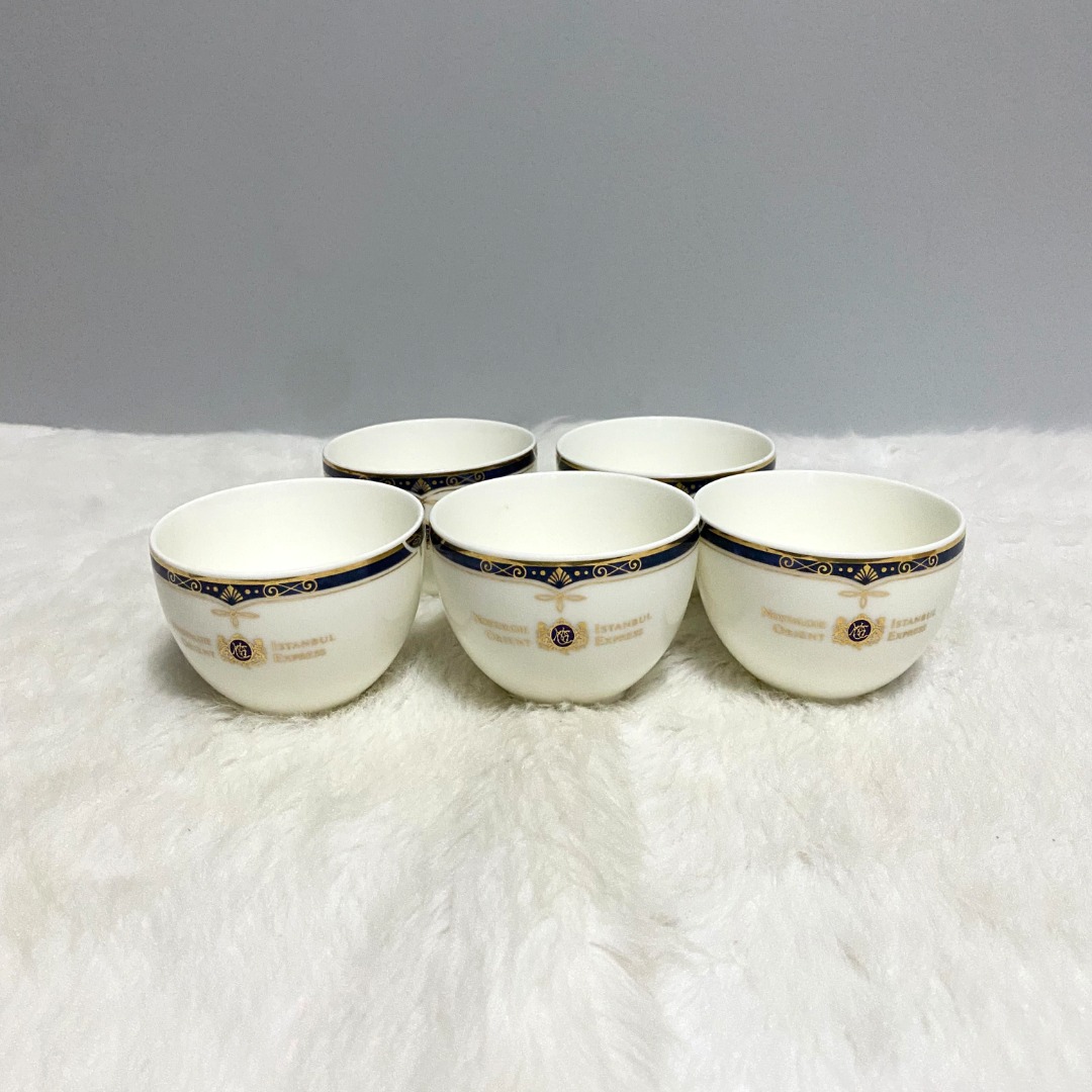 Nostalgie Istanbul Orient Express White Gold Teacups, Furniture & Home ...