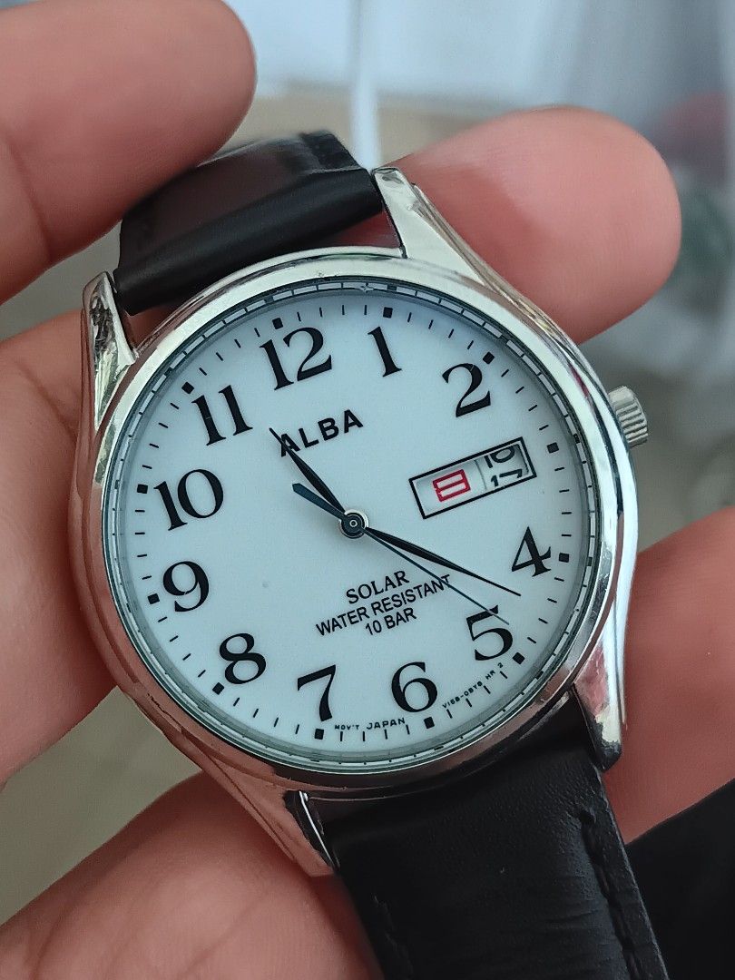 Original Alba solar gent watch, Women's Fashion, Watches & Accessories ...