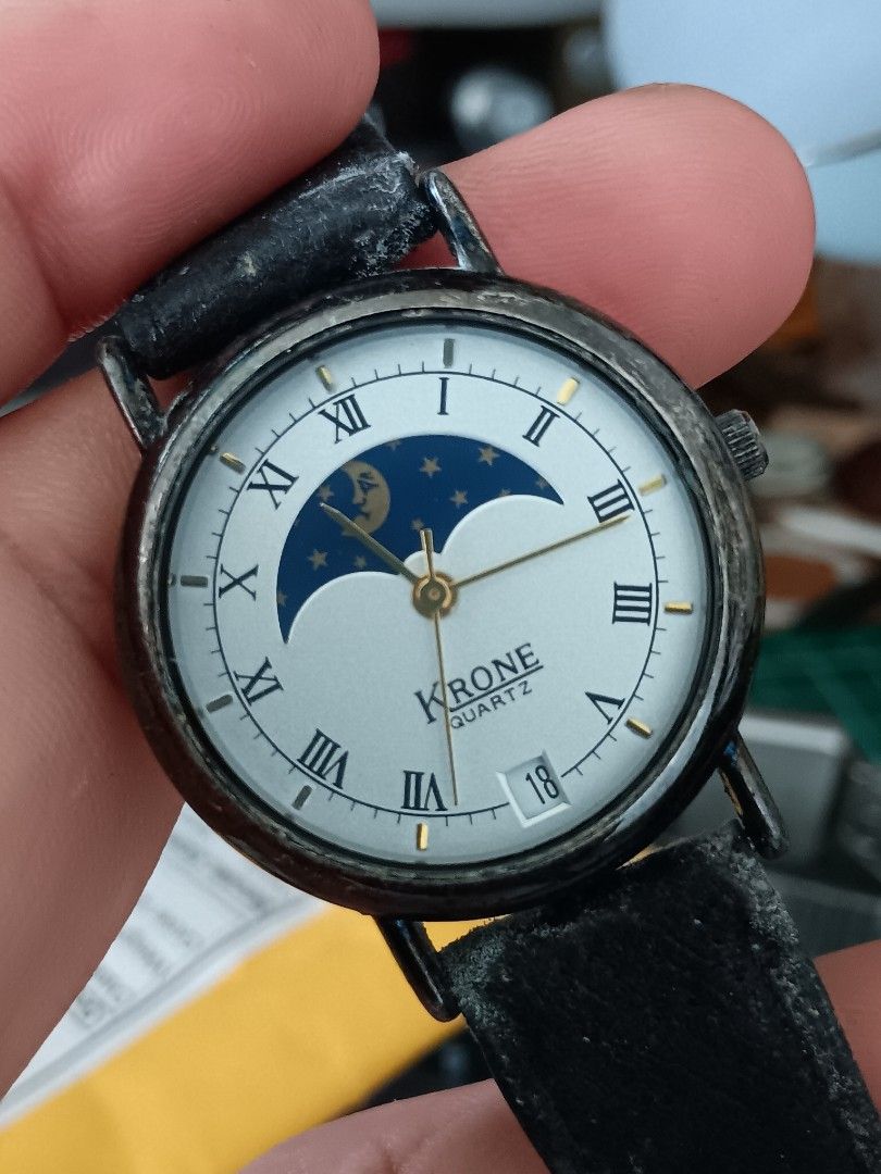 Original Krone moonphase watch japan, Women's Fashion, Watches ...