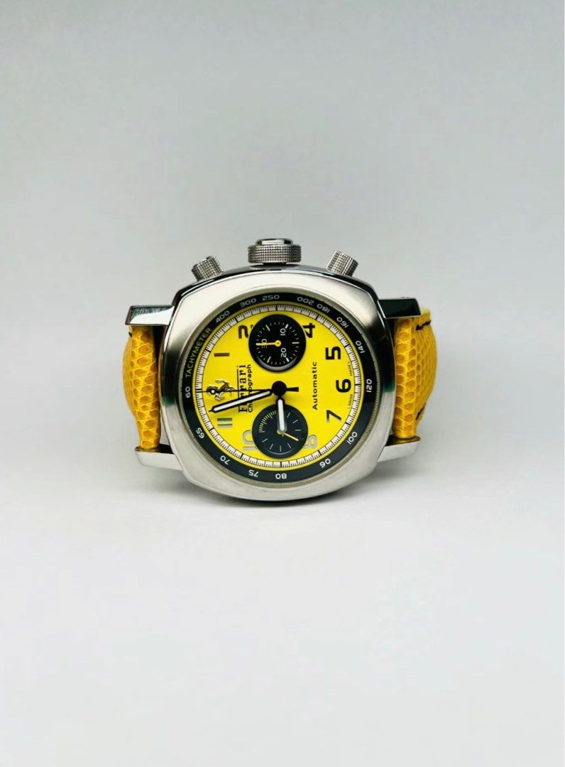 Panerai x ferrari yellow dial, Luxury, Watches on Carousell