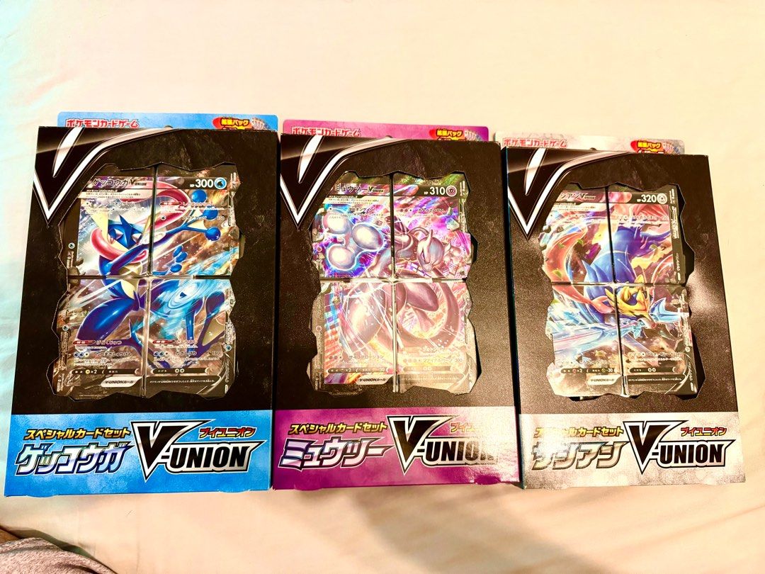 Pokemon Japanese Mewtwo, Greninja, Zacian V-Union Box (SP5) - Sealed ...