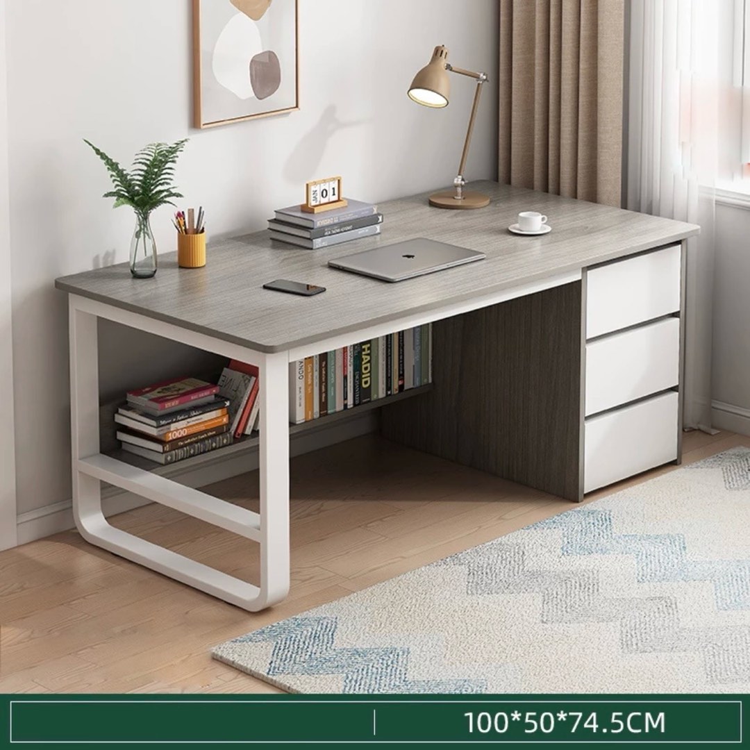 Premium Computer Table With Drawers | Durable Wooden Study Table ...