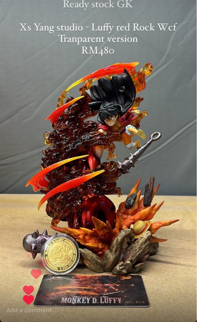 READY STOCK - XS & Yang Studio - Red Roc Luffy, Hobbies & Toys, Toys ...