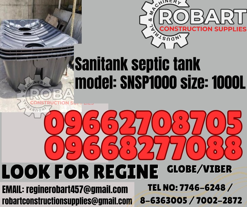 Sanitank septic tank model: SNSP1000 size: 1000L, Commercial ...