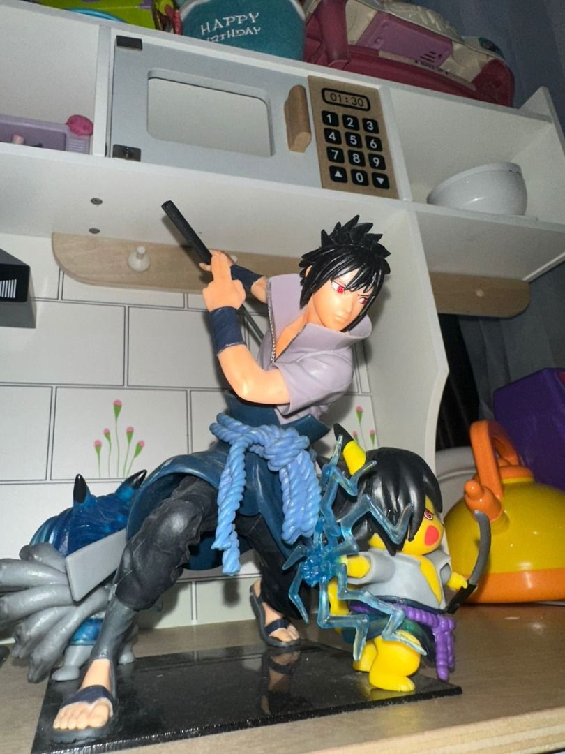 Sasuke Action Figure (Bonus sasuke versi Pikachu), Toys & Collectibles ...