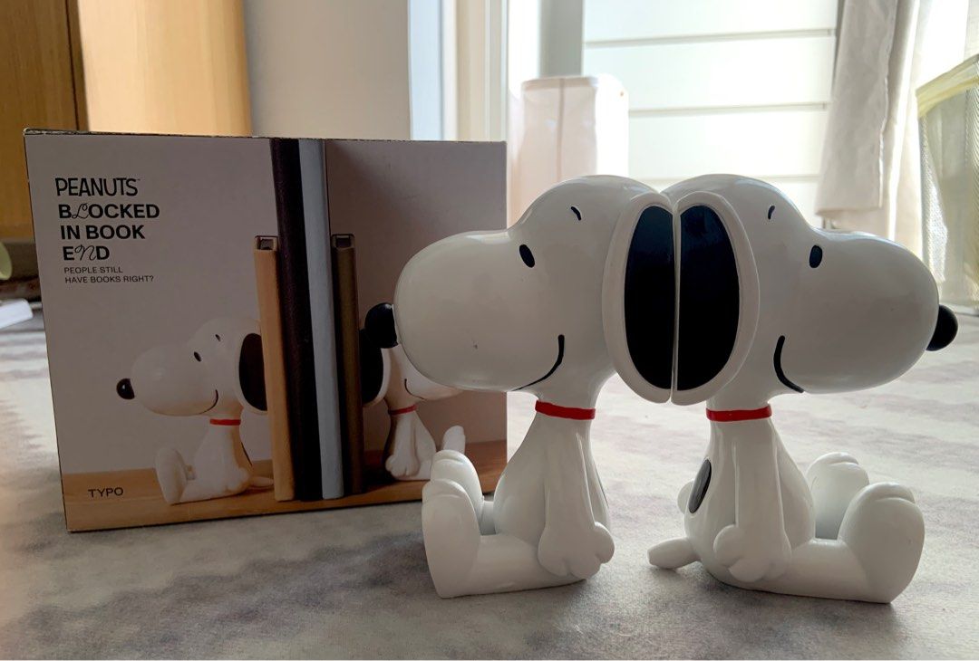 TYPO limited edition peanuts blocked in book end, Furniture & Home ...