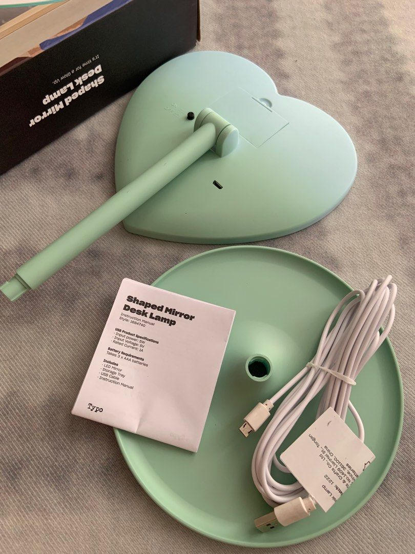 TYPO shaped mirror desk lamp, Furniture & Home Living, Home Decor ...
