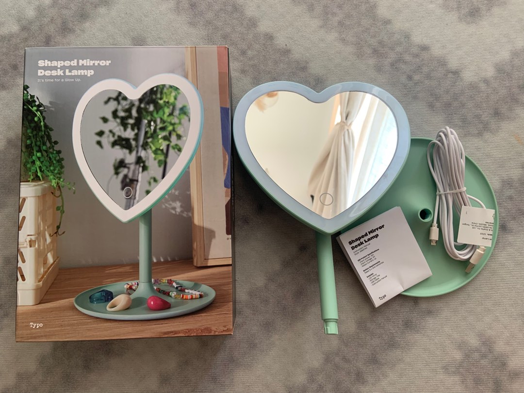 TYPO shaped mirror desk lamp, Furniture & Home Living, Home Decor ...