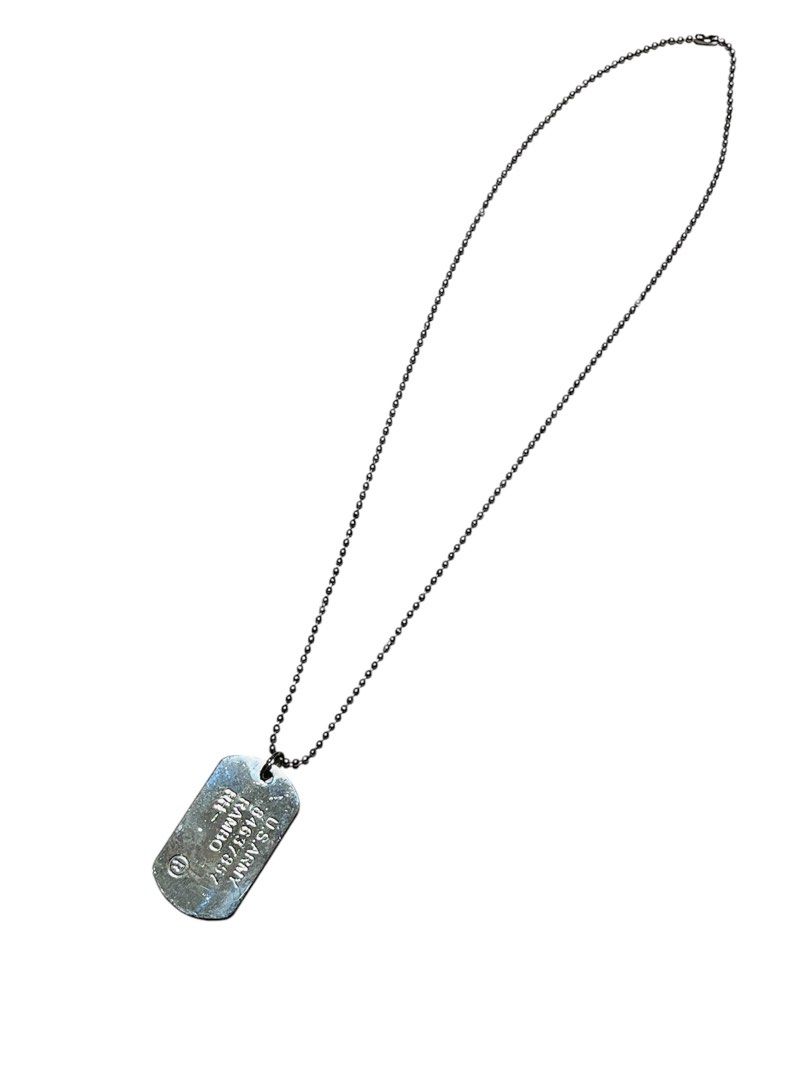 VINTAGE STYLE US ARMY MILITARY RAMBO PENDANT STAMPED NECKLACE, Men's ...