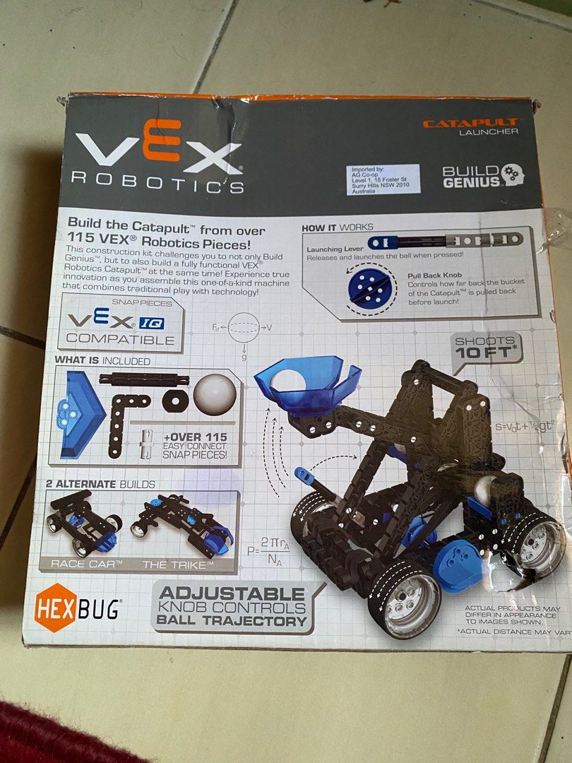 VEX Robotics By Build Genius, Catapult - Hex Bug Construction Kit, Hobbies & Toys, Toys & Games ...