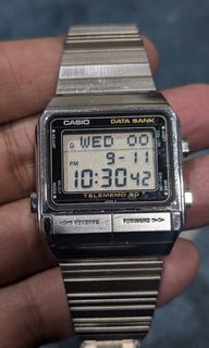 CASIO DATABANK DB-200G QW-502 VINTAGE 1986, Men's Fashion, Watches ...