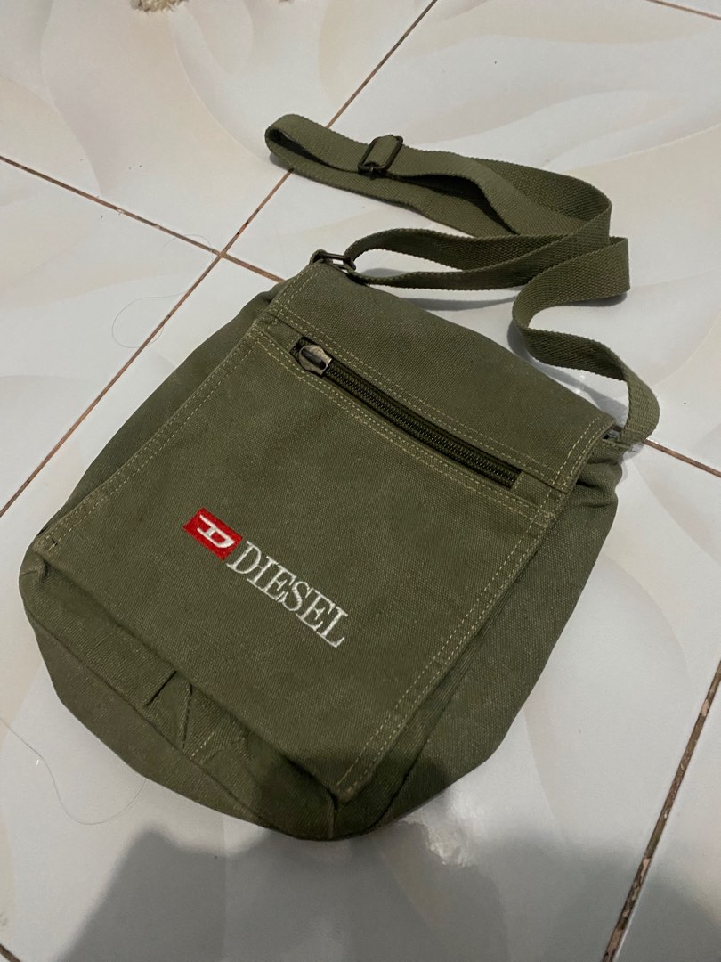 vintage diesel utility bag y2k grunge gorpcore emo, Men's Fashion, Bags ...