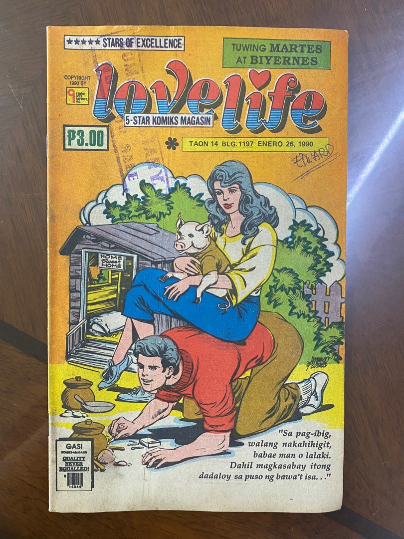 Vintage Tagalog Komiks Magasin Lovelife Enero 26, 1990 - Sa Pag-ibig ...