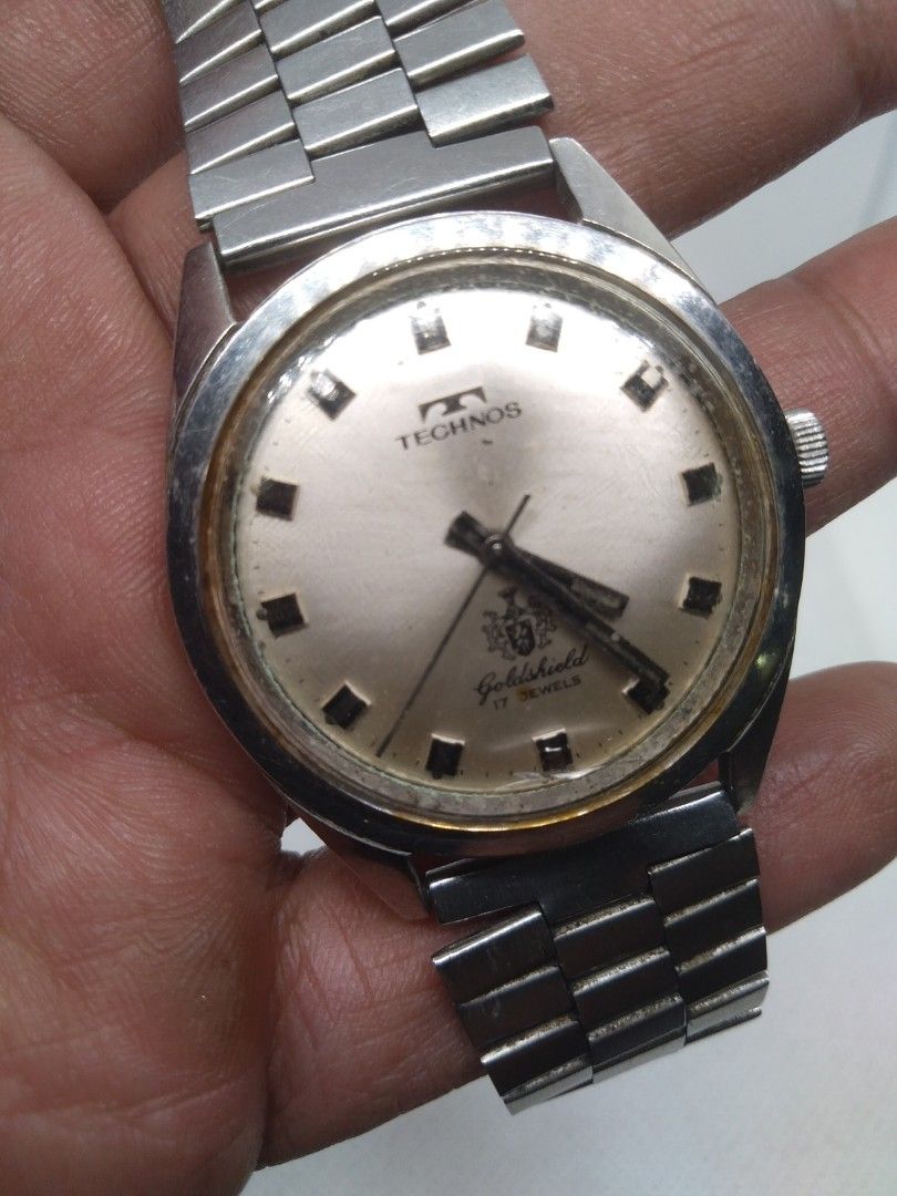 vintage TECHNOS self winding, Men's Fashion, Watches & Accessories ...