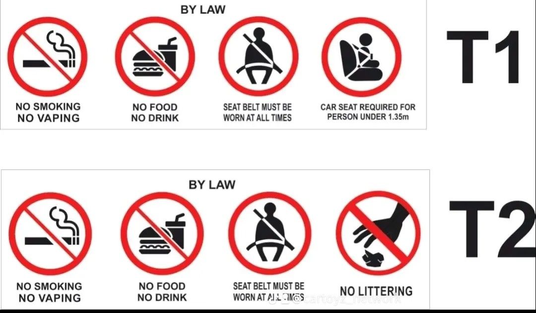 Warning sign transparent print vinyl sticker for PHV or Taxi . FREE ...