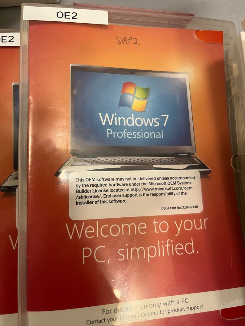 Windows 7 Professional 64bits, Computers & Tech, Parts & Accessories ...