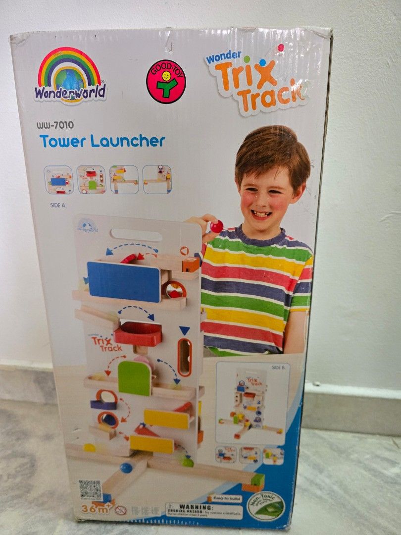 Wonderworld trix track wooden ball track launcher, Hobbies & Toys, Toys & Games on Carousell