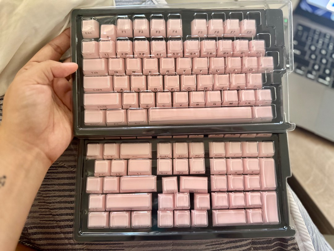 XVX Jello Pink Side-Printed Translucent Keycaps, Computers & Tech ...