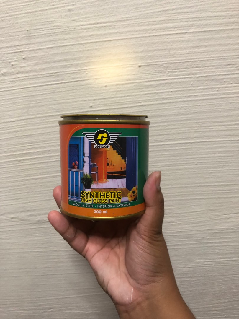 RJ London Synthetic High Gloss Paint (Mayan Yellow), Furniture & Home ...