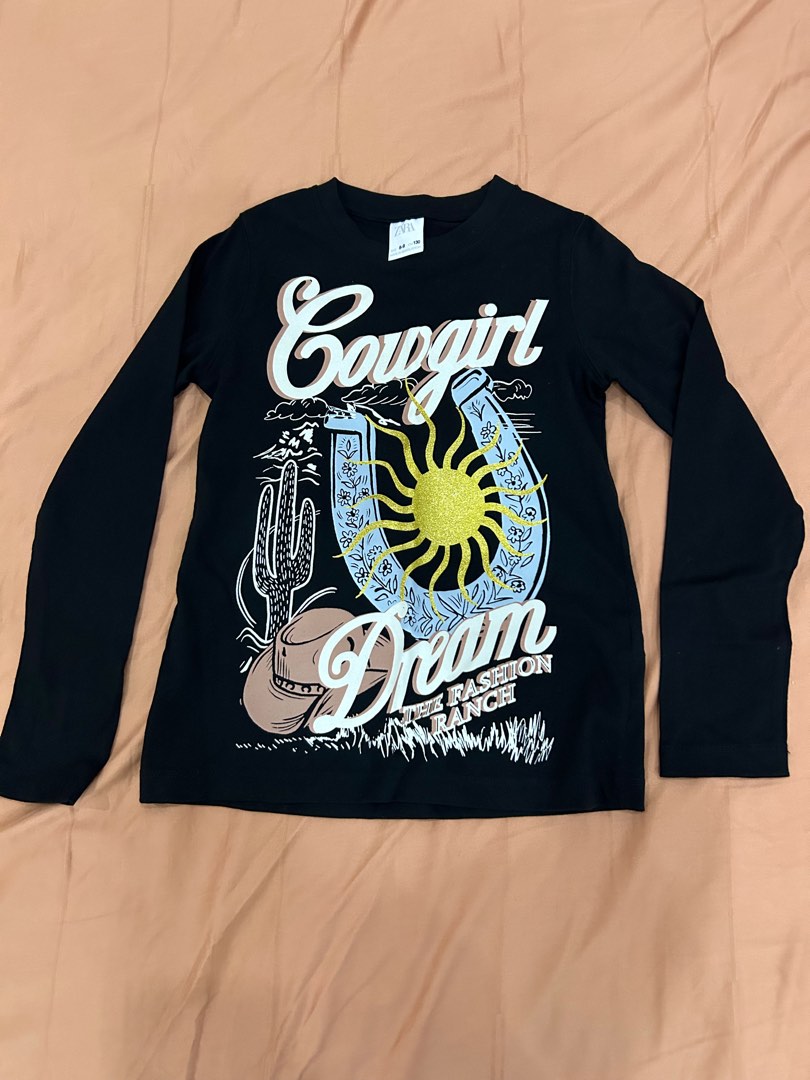 ZARA long sleeve tee shirt (8-9 years old, 130cm), Babies & Kids, Babies & Kids Fashion on Carousell