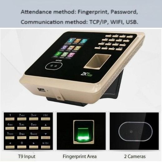 ZKTeco WiFi Biometric Fingerprint Face Recognition Time Attendance System UF100 Plus, Computers ...