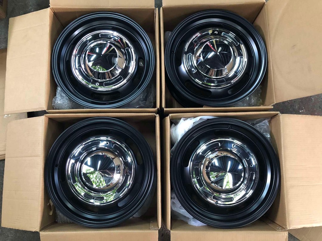 15” Concept One Retro Black mags 5Holes pcd 114 Brandnew, Car Parts ...