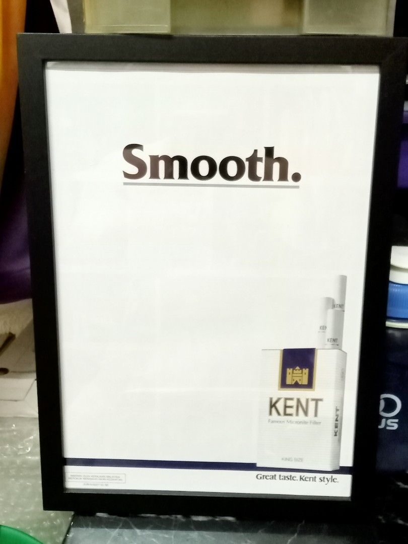 90's Kent Sign + Frame Kayu, Hobbies & Toys, Collectibles & Memorabilia ...