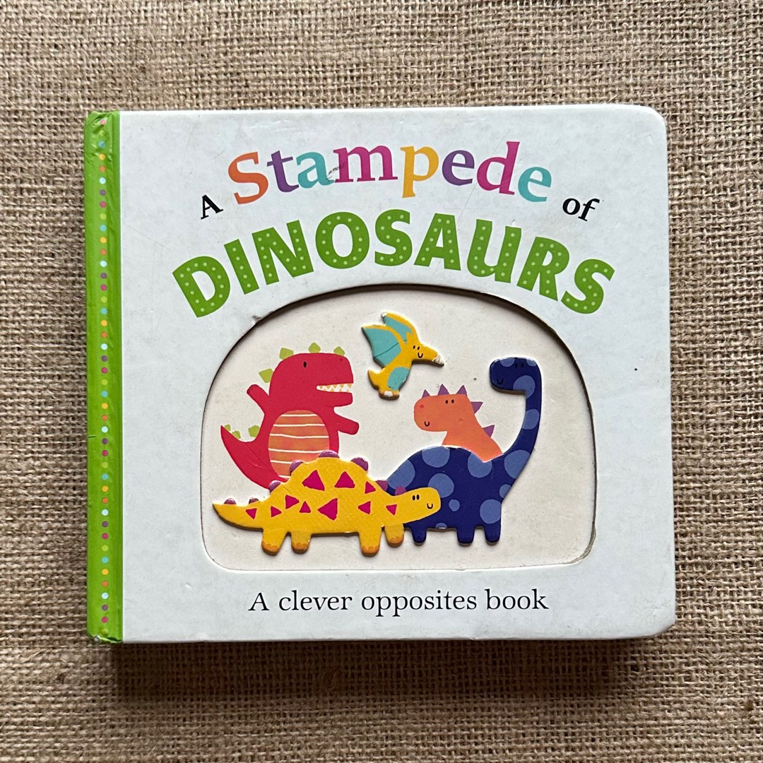 A STAMPEDE OF DINOSAURS: A CLEVER OPPOSITES BOOK, Babies & Kids, Infant ...