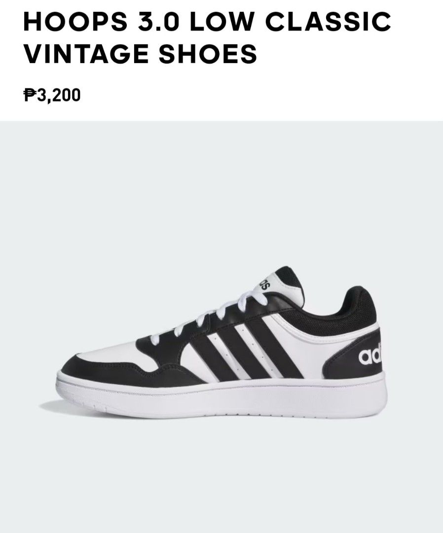 ADIDAS HOOPS 3.0 LOW CLASSIC VINTAGE SHOES, Men's Fashion, Footwear ...