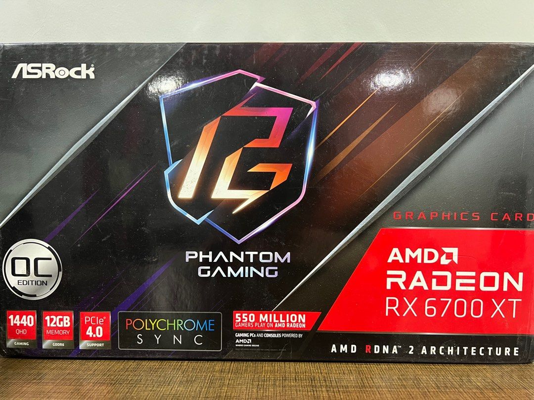 Asrock Phantom Gaming RX 6700 XT 12GB DDR6X, Computers & Tech, Parts ...