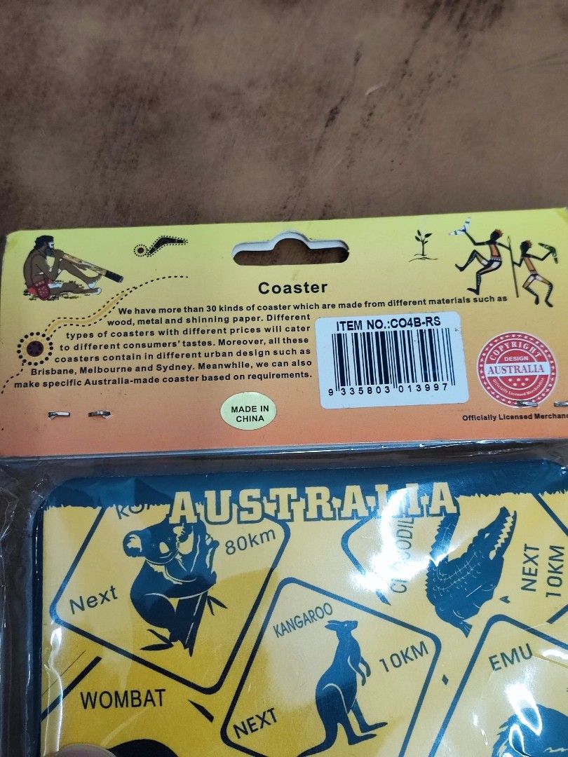 Australia Souvenir - 6 pcs Coasters, Hobbies & Toys, Collectibles ...
