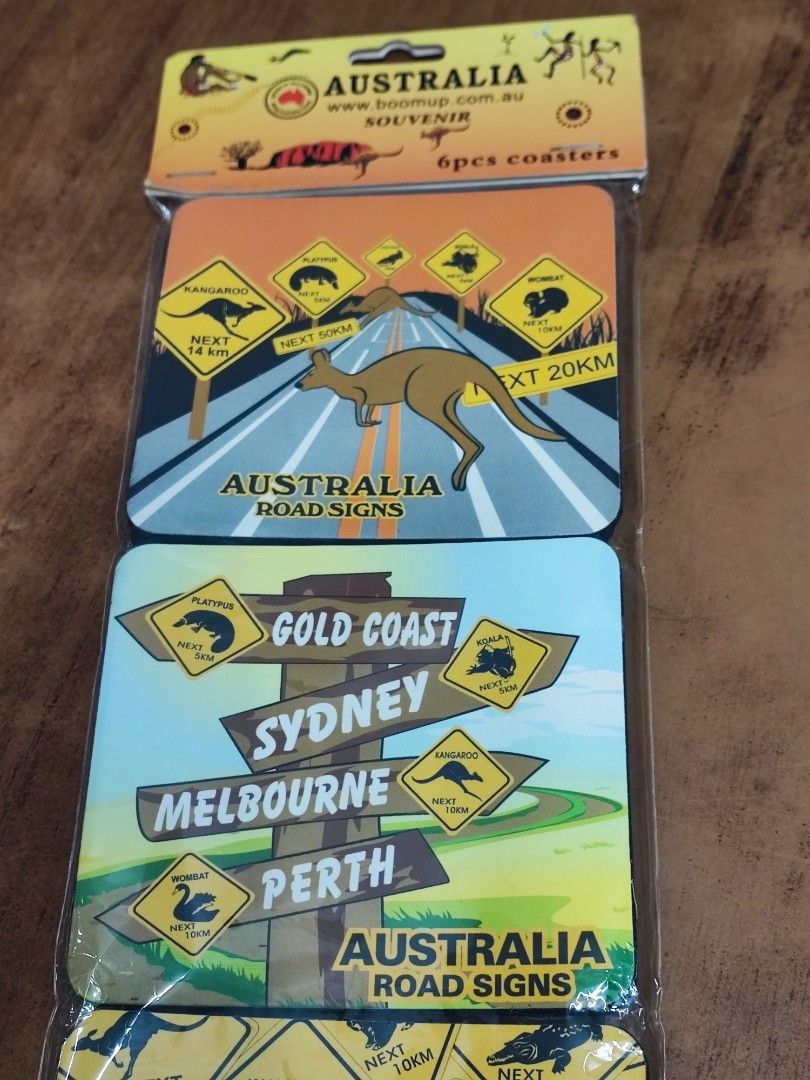 Australia Souvenir - 6 pcs Coasters, Hobbies & Toys, Collectibles ...