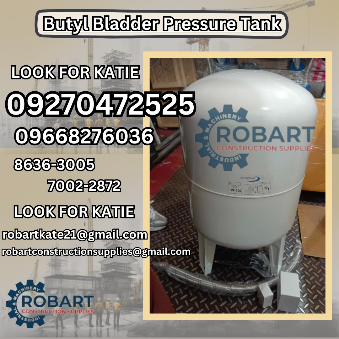 Butyl Bladder Pressure Tank, Commercial & Industrial, Construction ...