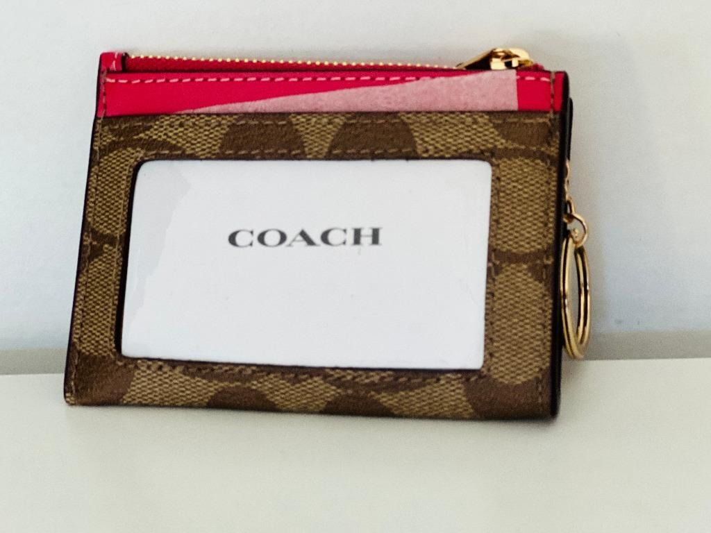 COACH SIGNATURE MINI ID SKINNY CARD CASE HOLDER WALLET in KHAKI ...