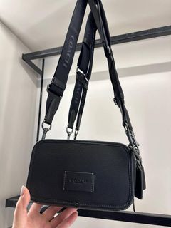 [Luxuco] Coach District Crossbody Bag In Signature Canvas Charcoal ...
