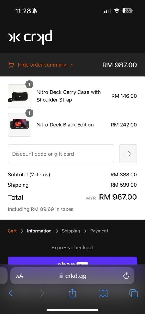 CRKD Nitro Deck with Original Nitro Deck Bag, Video Gaming, Gaming Accessories, Controllers on ...