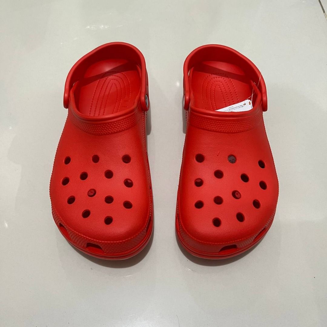 Crocs Classic Varsity Red, Men's Fashion, Footwear, Slippers & Slides ...