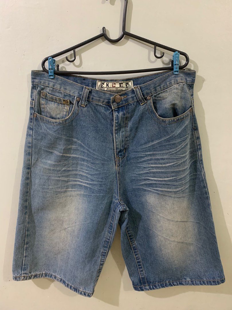 EMCEE Y2K VIBES BAGGY JORTS EMBROIDED BIRD WINGS AT POCKET, Men's ...