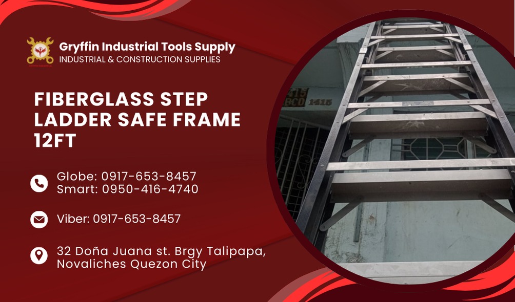 FIBERGLASS STEP LADDER SAFE FRAME 12FT, Commercial & Industrial ...